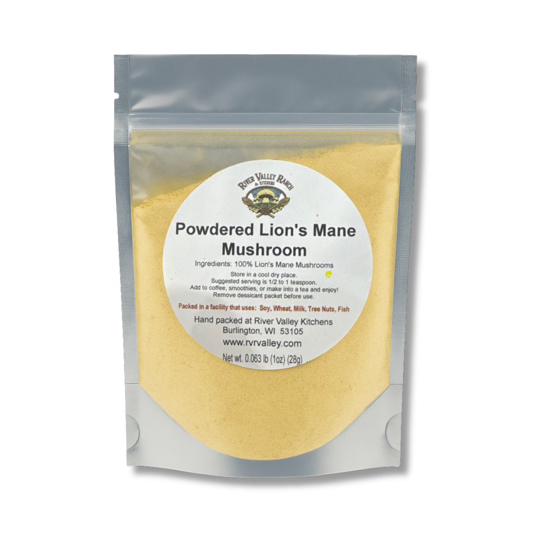 Powdered Lion's Mane, 1 oz – River Valley Ranch & Kitchens